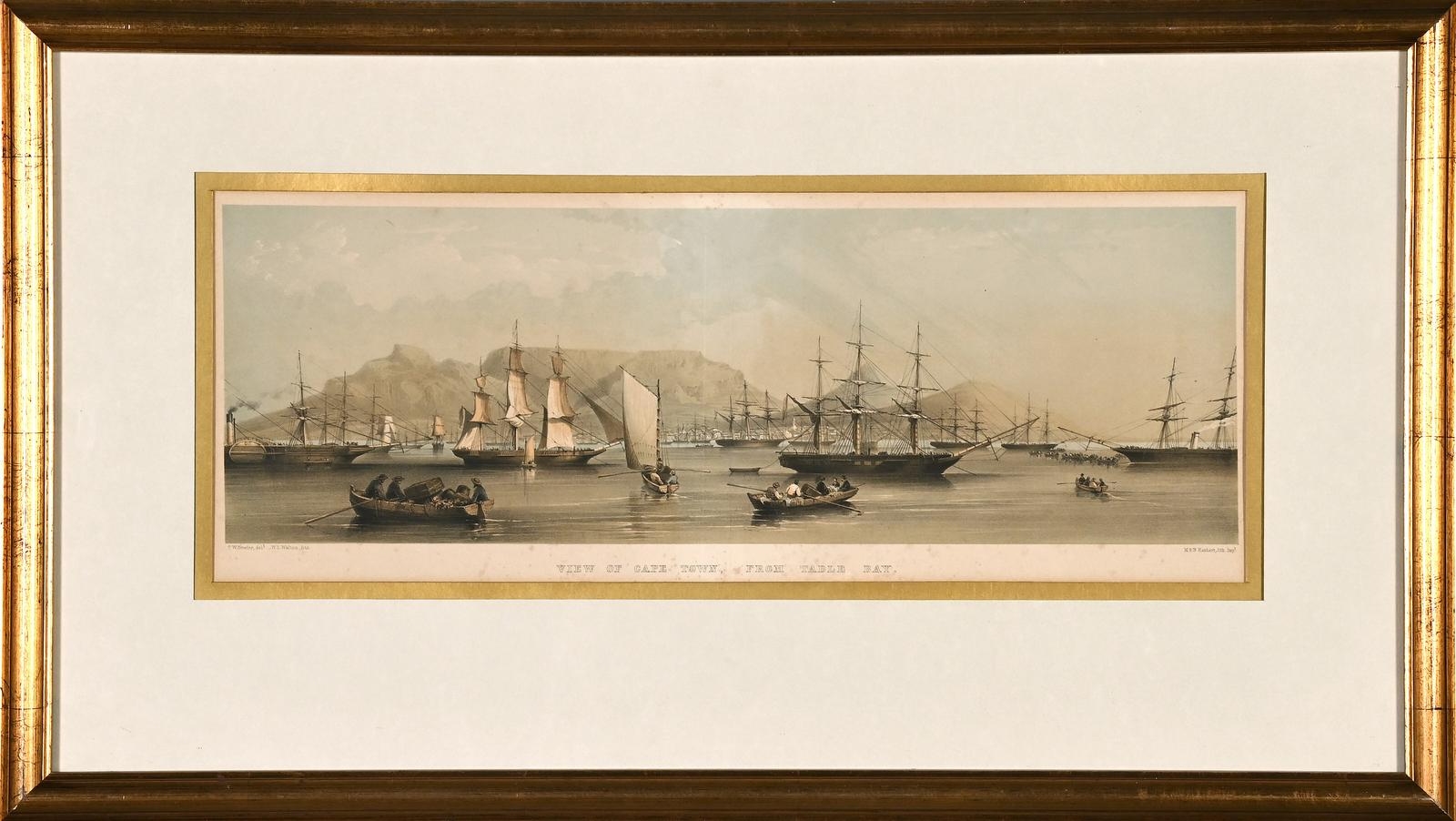 Thomas William Bowler | VIEW OF CAPE TOWN FROM TABLE BAY (1865) | MutualArt