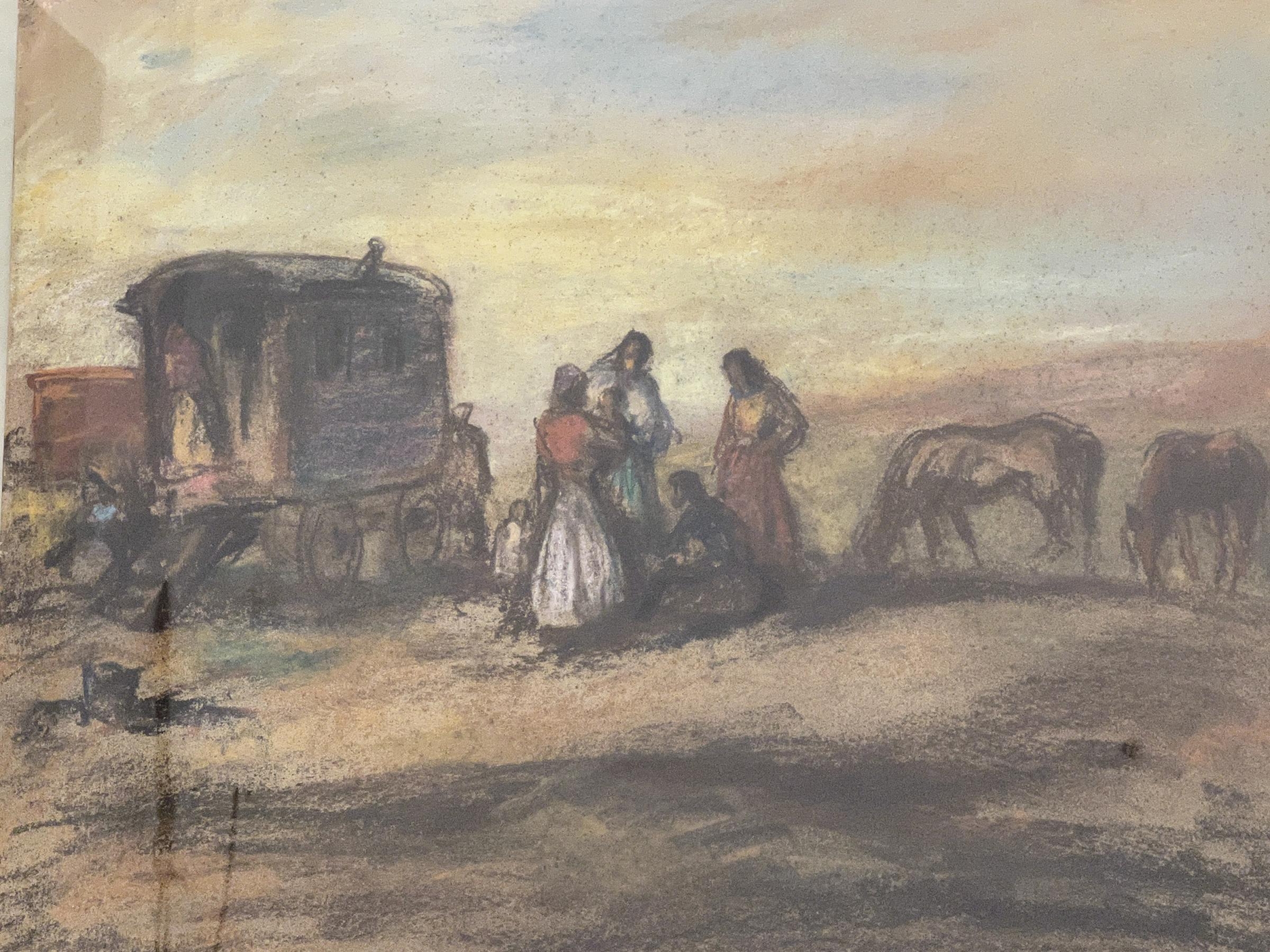 Charles Smets | Roulotte avec gitans en Camargue | MutualArt