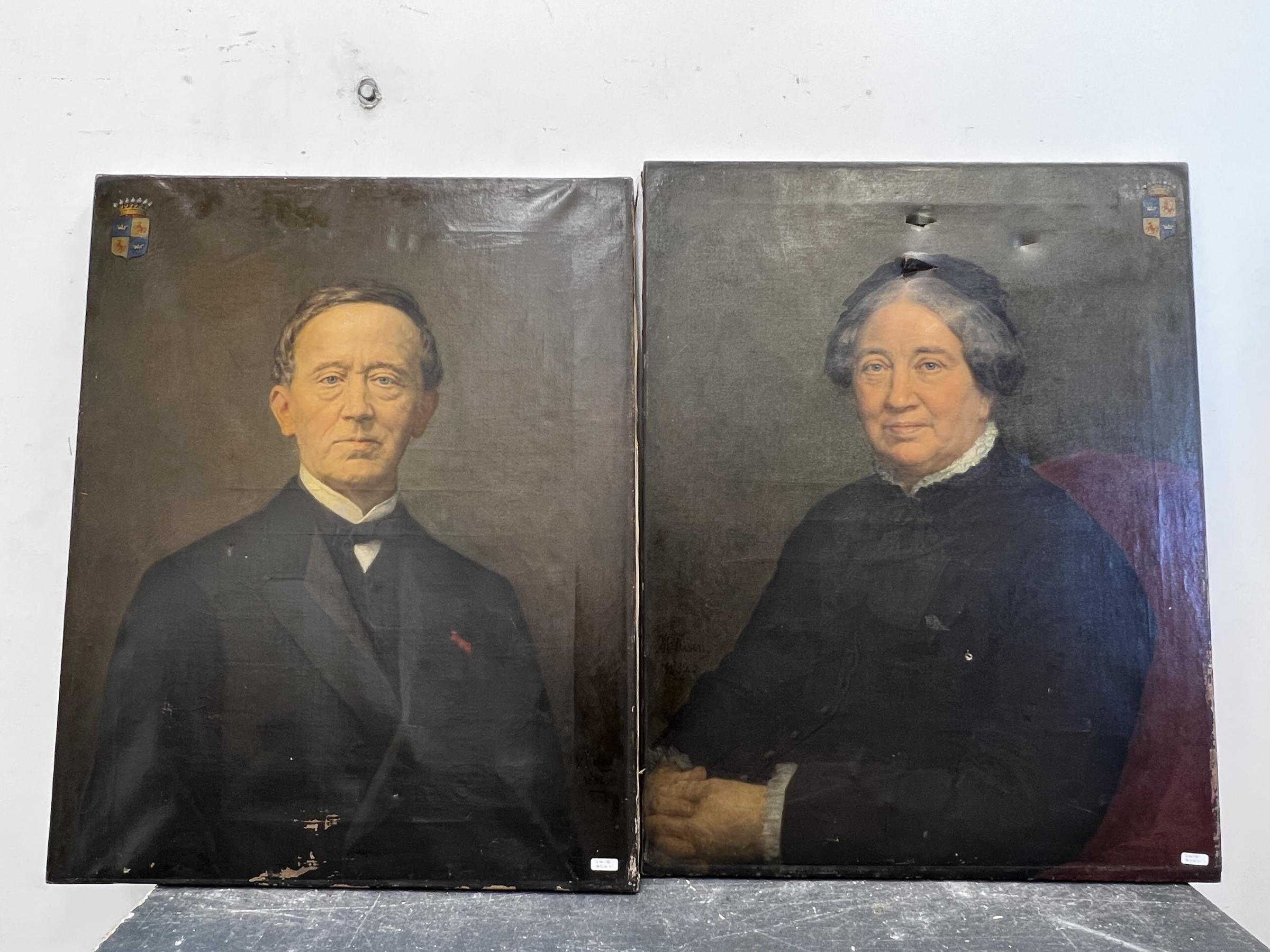 Jean Mathieu Nisen | Portrait présumé de Madame Joséphine Luth de ...