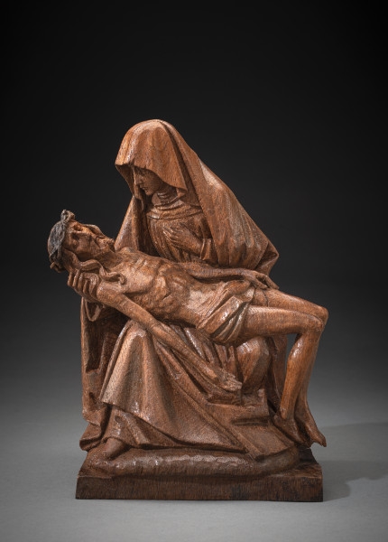 Netherlandish School, 15th Century | A GOTHIC OAK WOOD PIETA | MutualArt