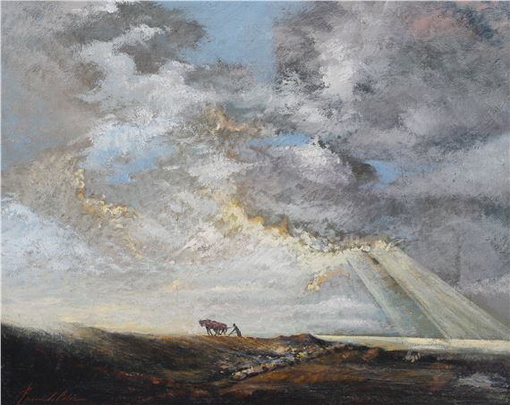 Lorraine Trester | Painting of Ploughman and Horses | MutualArt