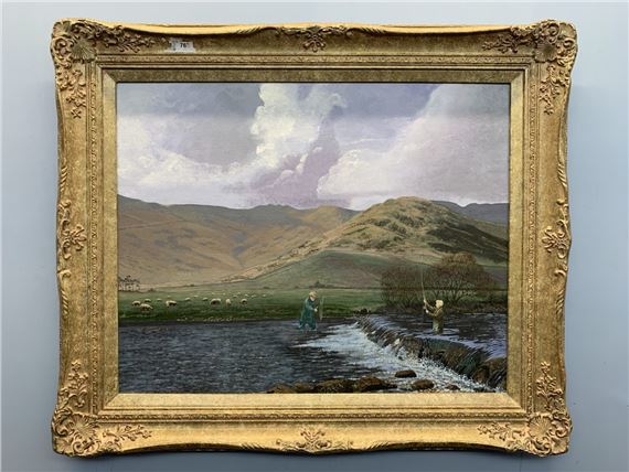 Michael Morley | river fishing | MutualArt