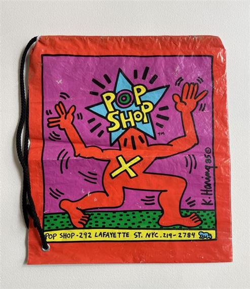 Keith Haring | Bag illustrated by Keith HARING for his Pop Shop in New ...