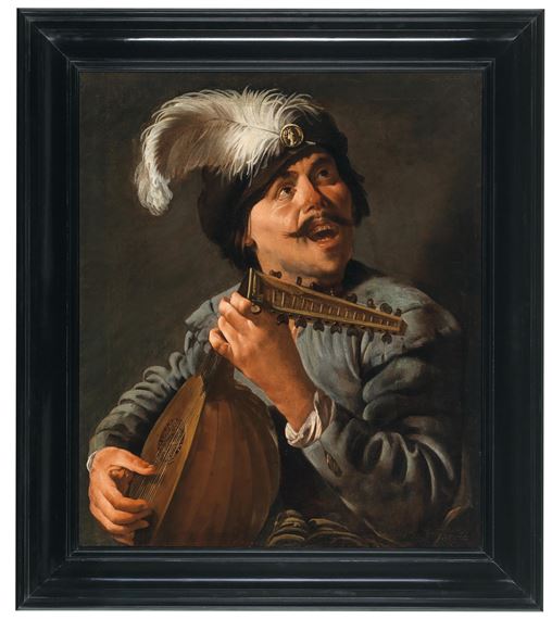Hendrick Terbrugghen | A lute player (1588 - 1629) | MutualArt