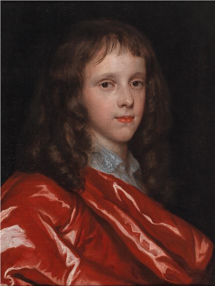 William Dobson | Portrait of a young man in a red mantle | MutualArt