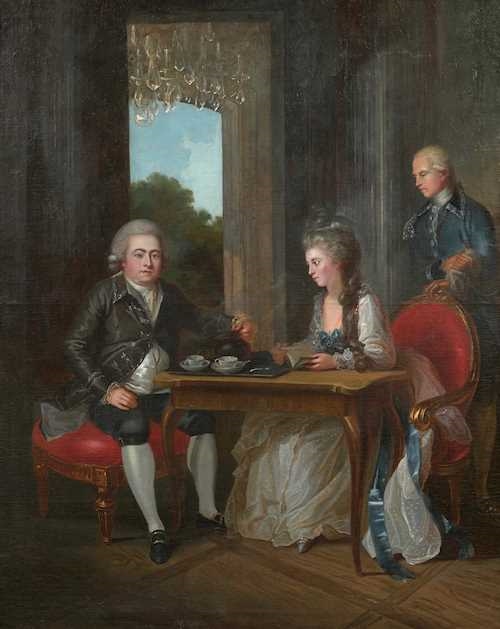 Johann Heinrich Tischbein The Elder | A count and countess taking tea ...