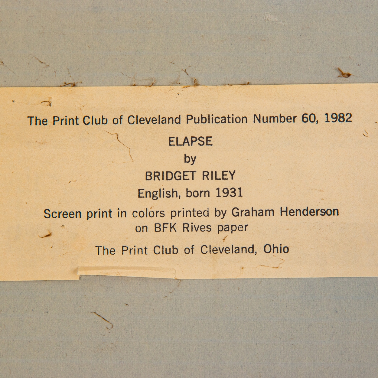 Bridget Riley | The Print Club of Cleveland Publication No. 60 | MutualArt