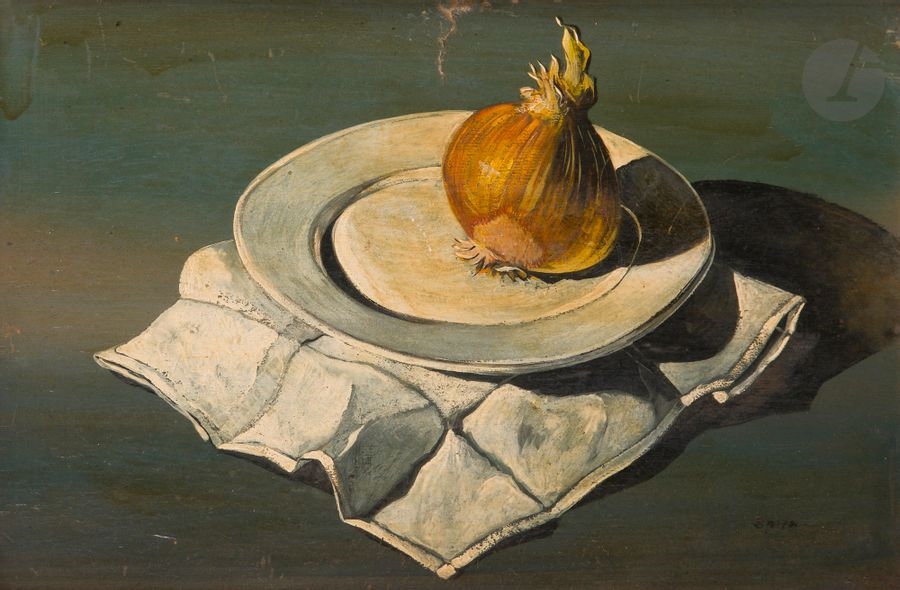 Eugen Spiro | Oignon dans une assiette | MutualArt