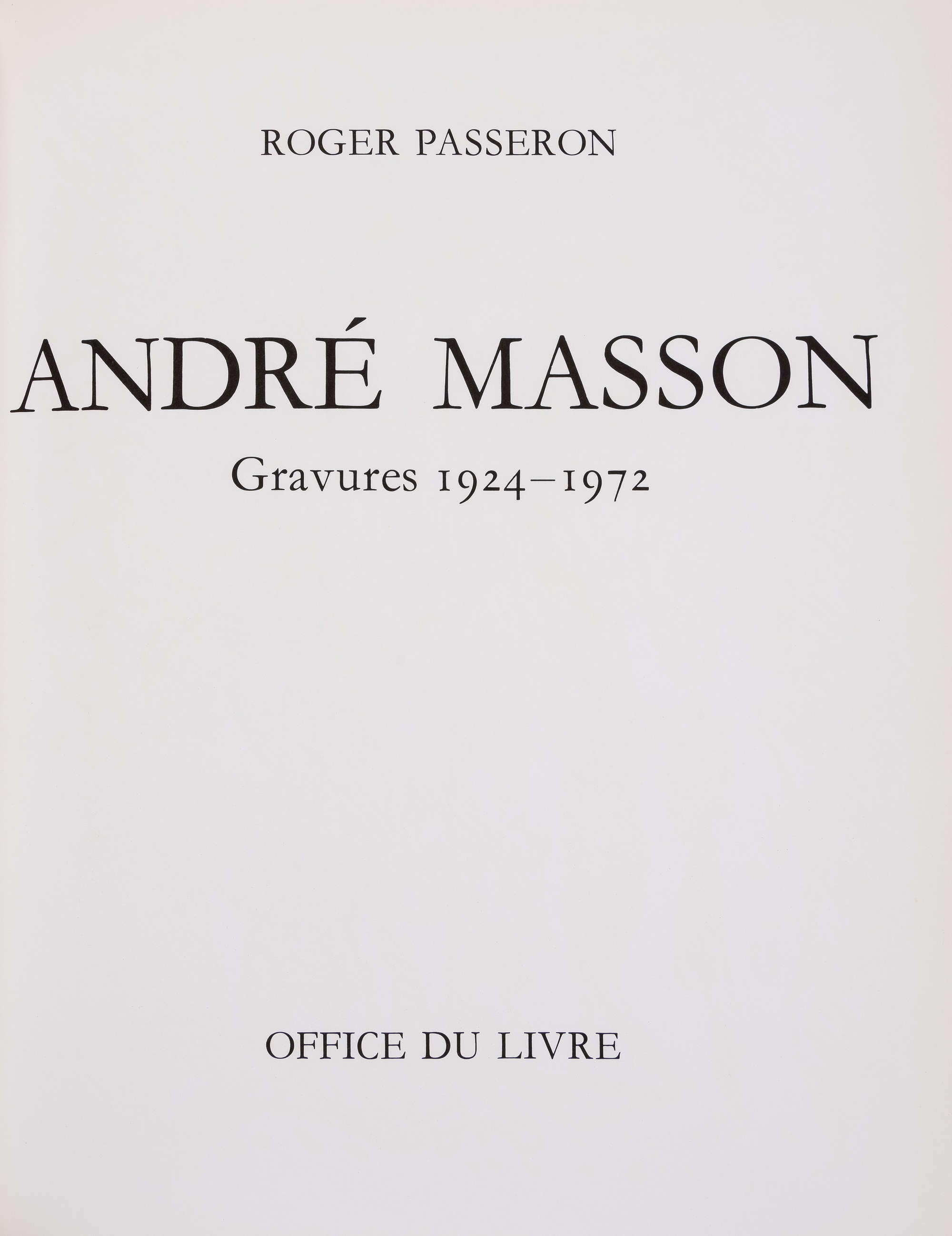 André Masson | Gravures 1924-1972 (1973) | MutualArt