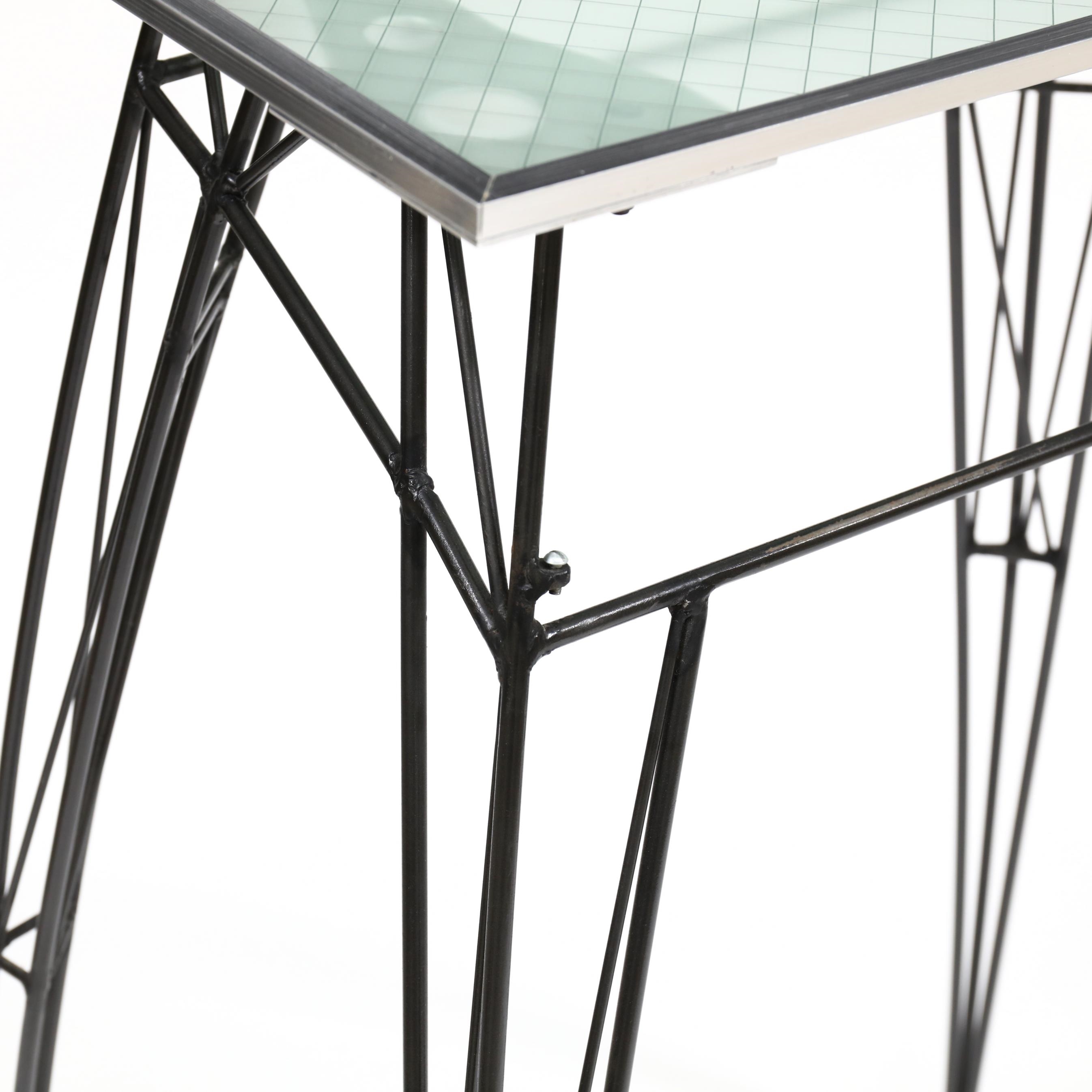 Tom Chenoweth | Industrial Steel and Glass Lectern | MutualArt