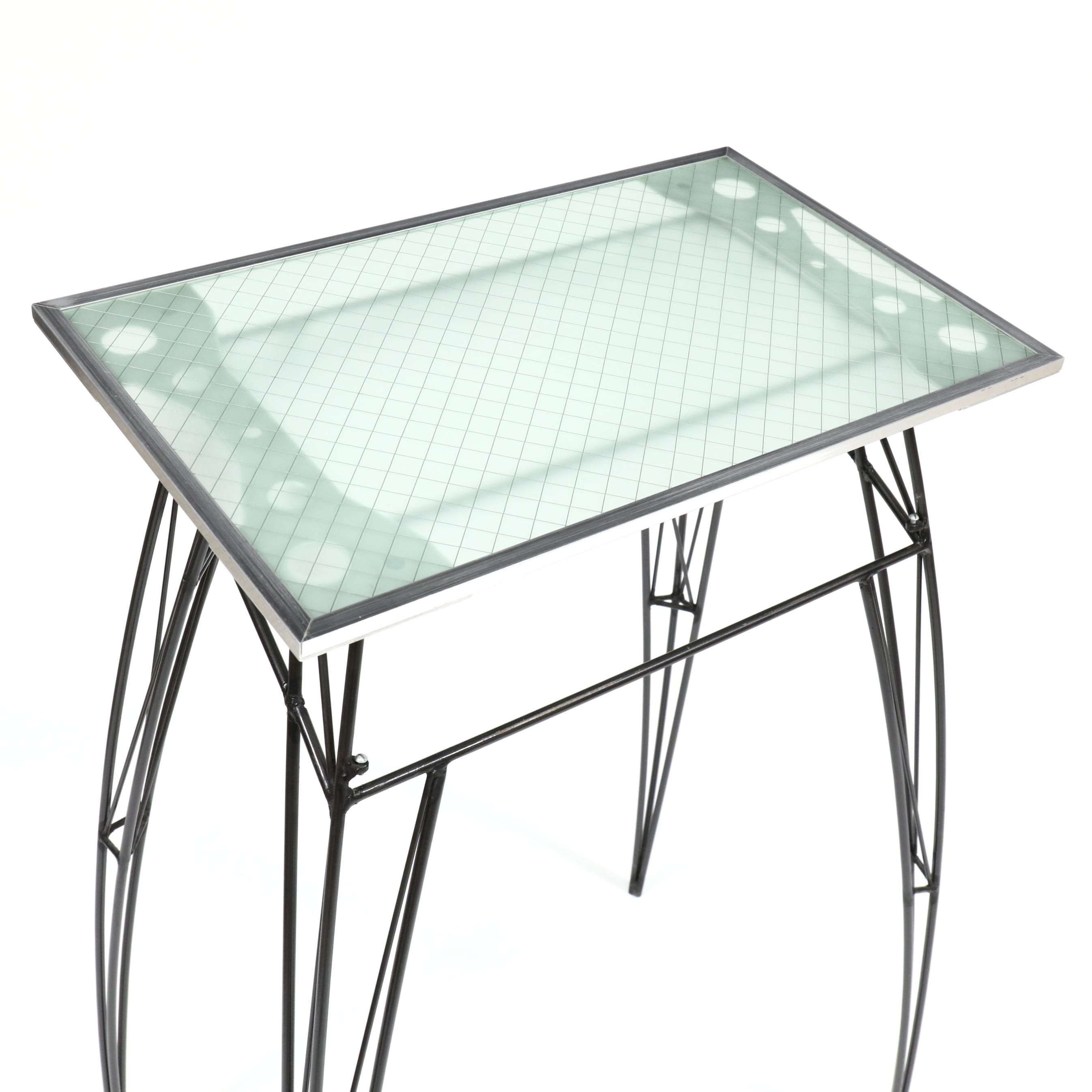 Tom Chenoweth | Industrial Steel and Glass Lectern | MutualArt