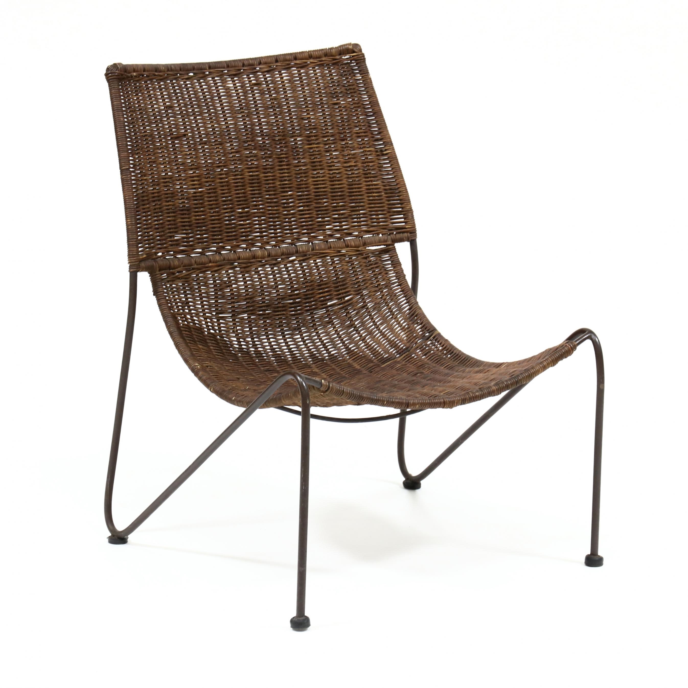 Arthur Umanoff | Wicker Outdoor Lounge Chair (1960s) | MutualArt