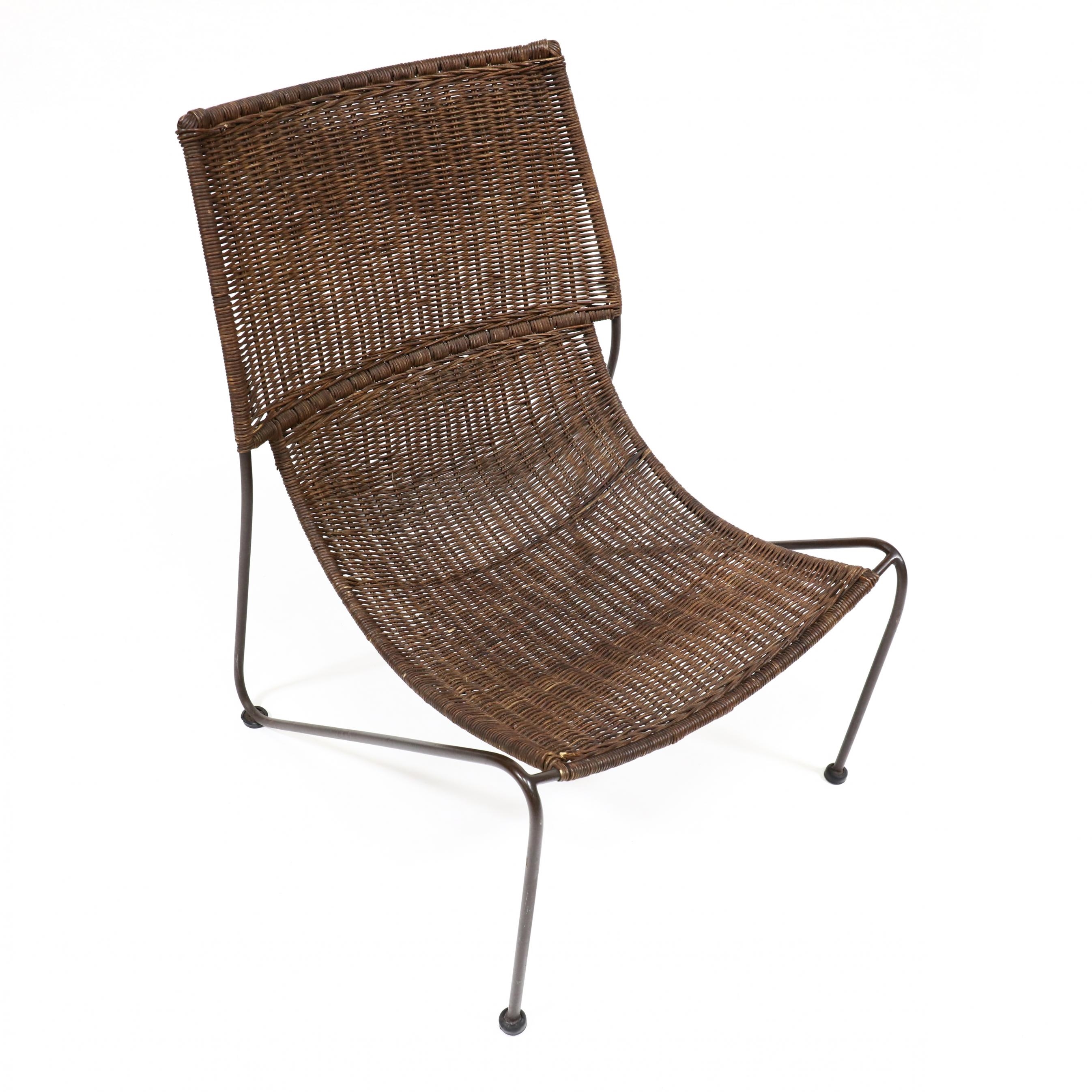 Arthur Umanoff | Wicker Outdoor Lounge Chair (1960s) | MutualArt
