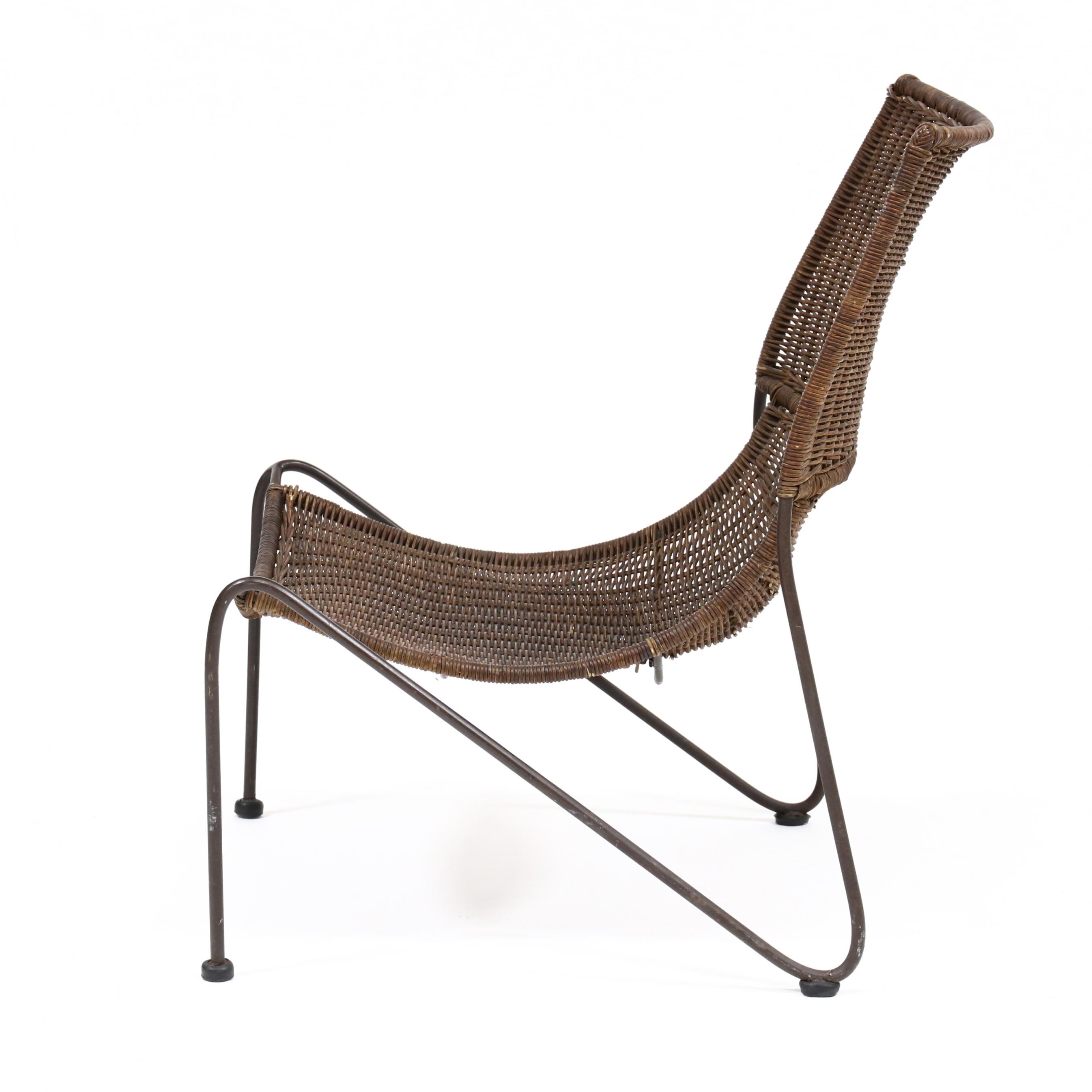 Arthur Umanoff | Wicker Outdoor Lounge Chair (1960s) | MutualArt