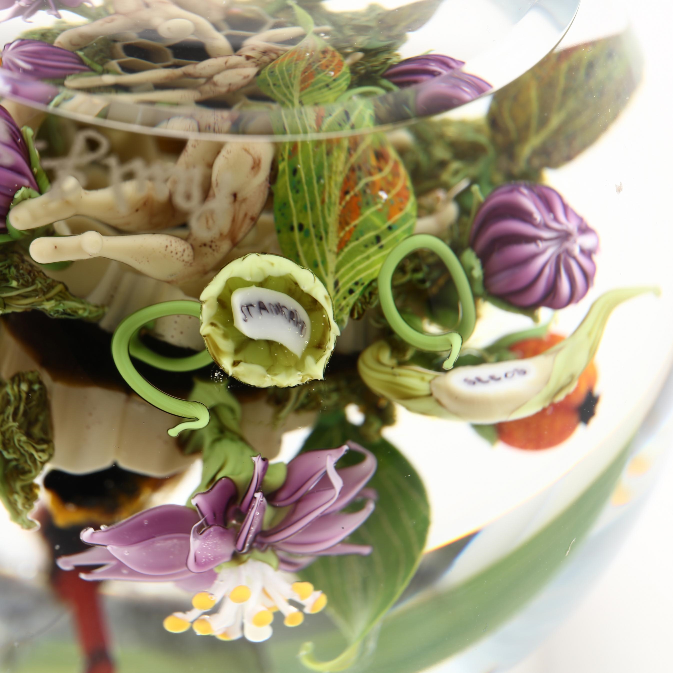Paul Stankard | Botanical Paperweight with Insects and Root People ...