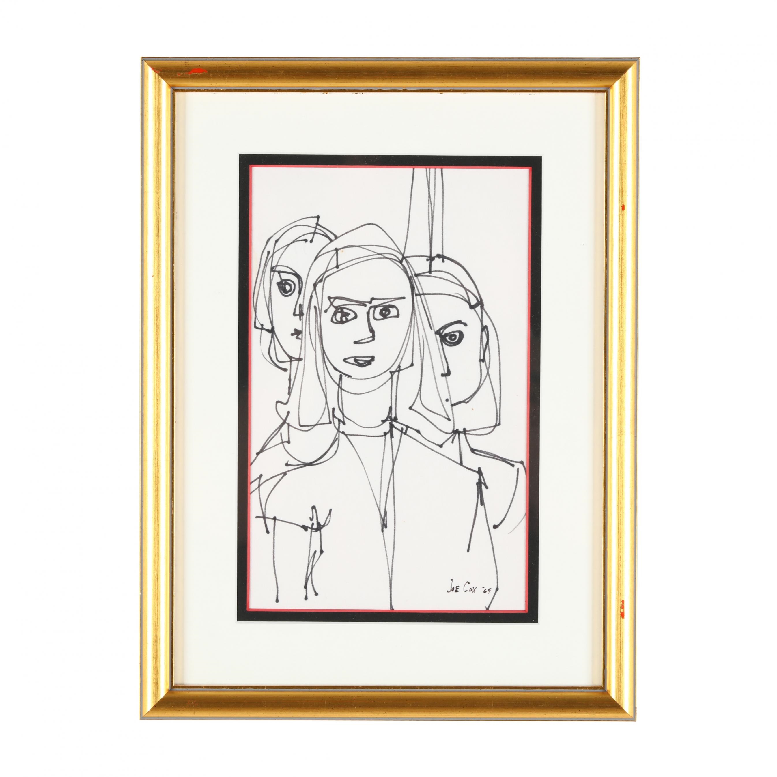 Joe Cox | Drawing of Three Figures (1969) | MutualArt