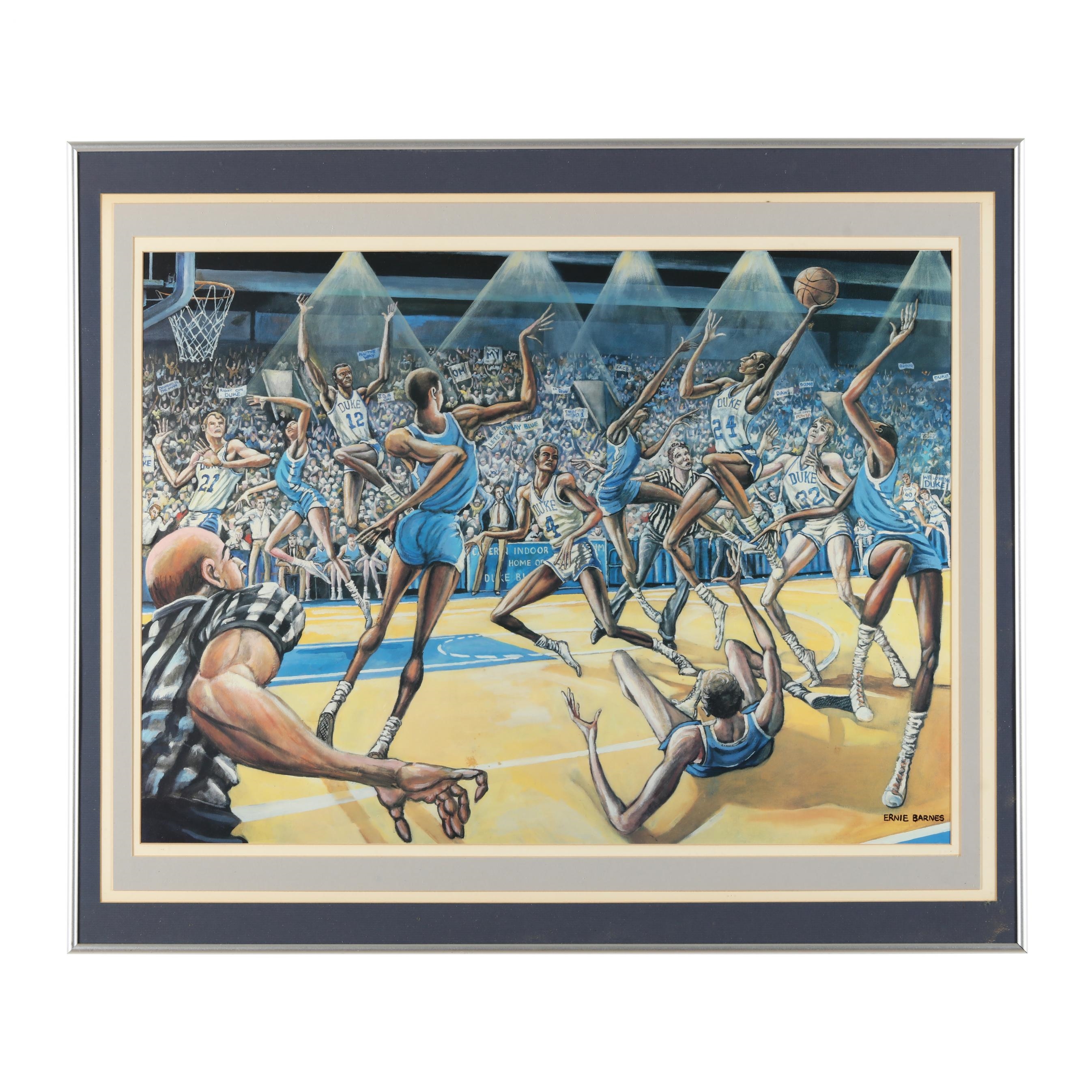 Ernie Barnes | Chaos in Cameron (1986) | MutualArt
