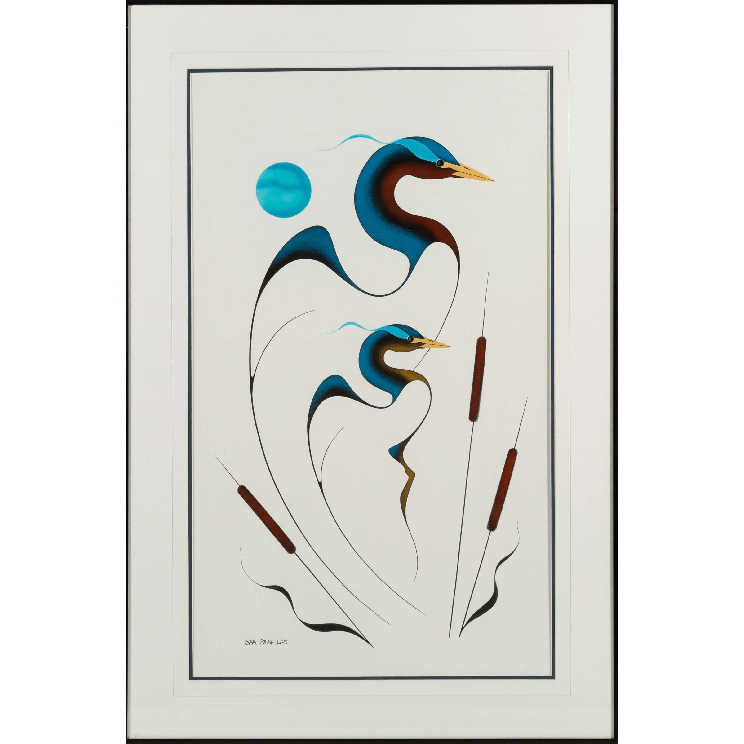 Isaac Bignell | UNTITLED (HERONS AND BULLRUSHES) | MutualArt