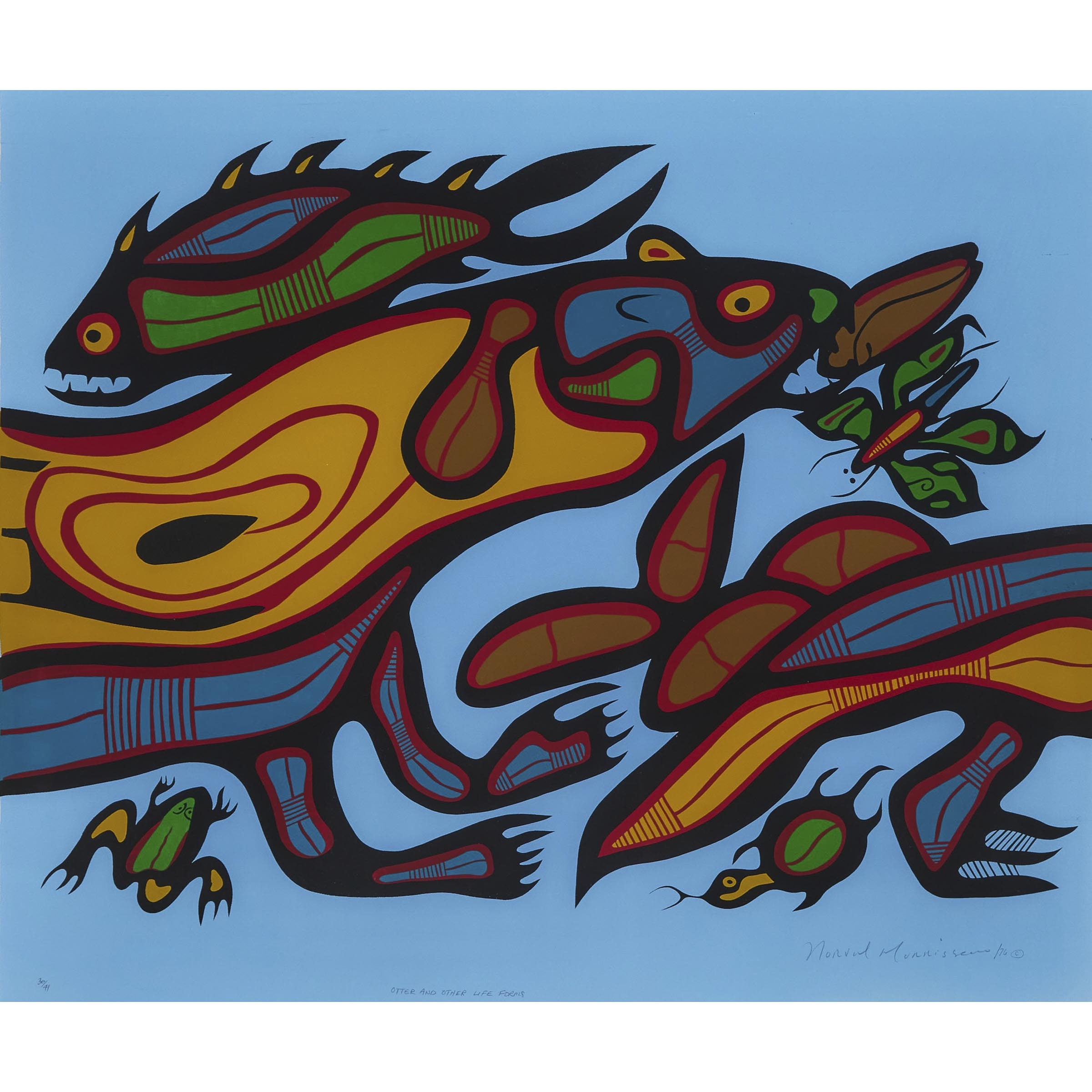 Norval Morrisseau | OTTER AND OTHER LIFE FORMS | MutualArt