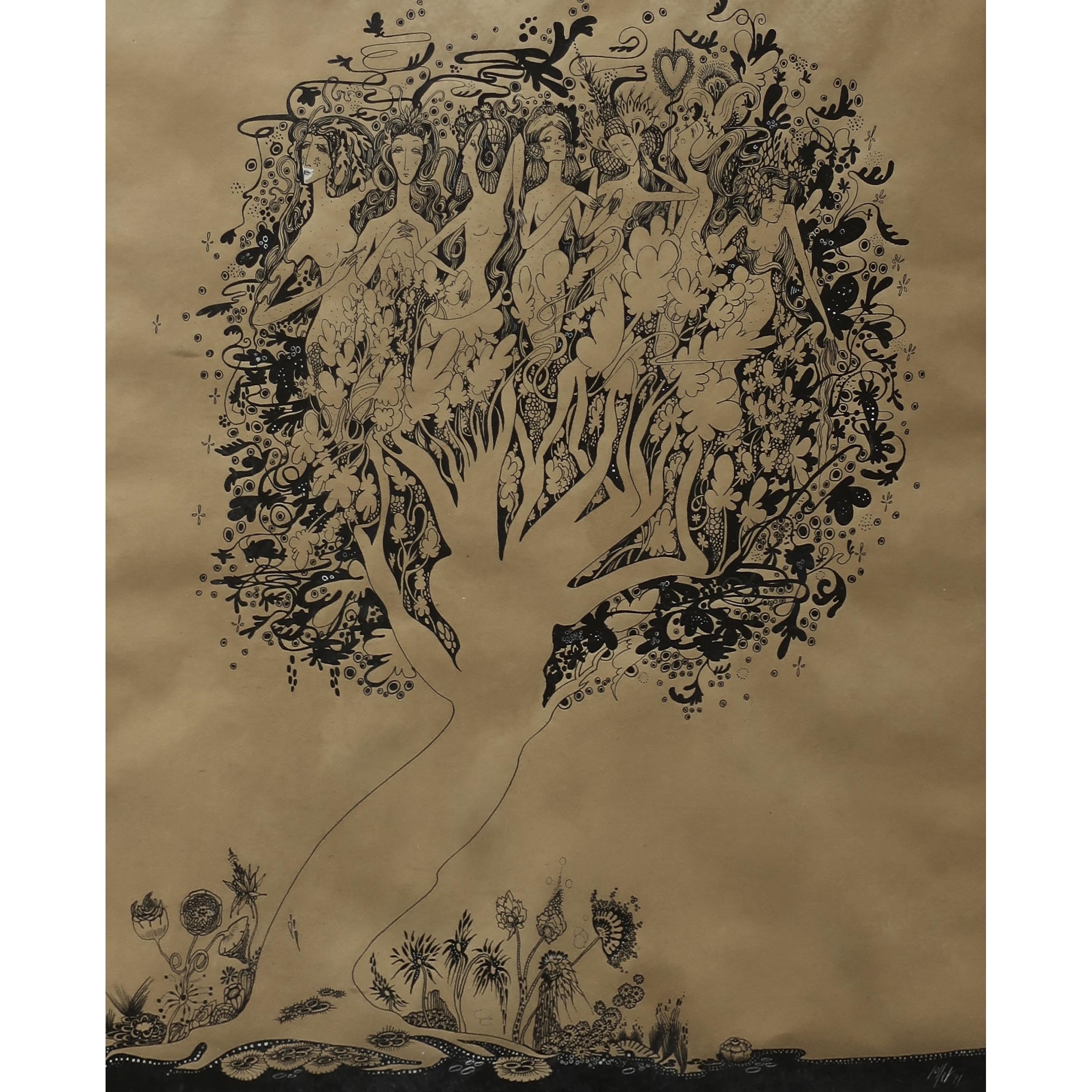 Toller Cranston | UNTITLED (TREE OF LIFE) | MutualArt