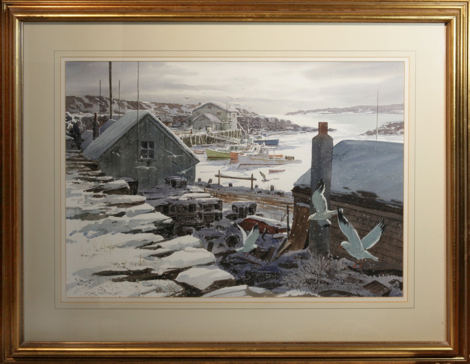 Ferdinand Ralph Petrie | Lobsterman's Wharf | MutualArt