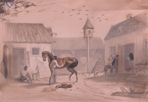 Victor Max Hutschenreiter | Na dvoře, 1849 (1849) | MutualArt