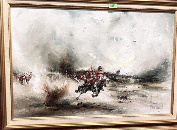 David Cartwright | A large atmospheric military Napoleonic scene ...