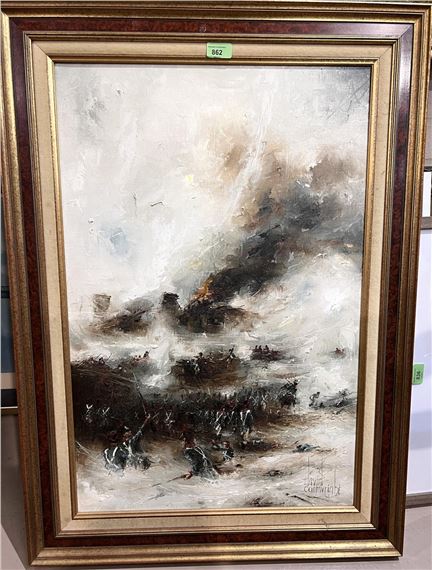 David Cartwright | Large Napoleonic period military oil on canvas of ...