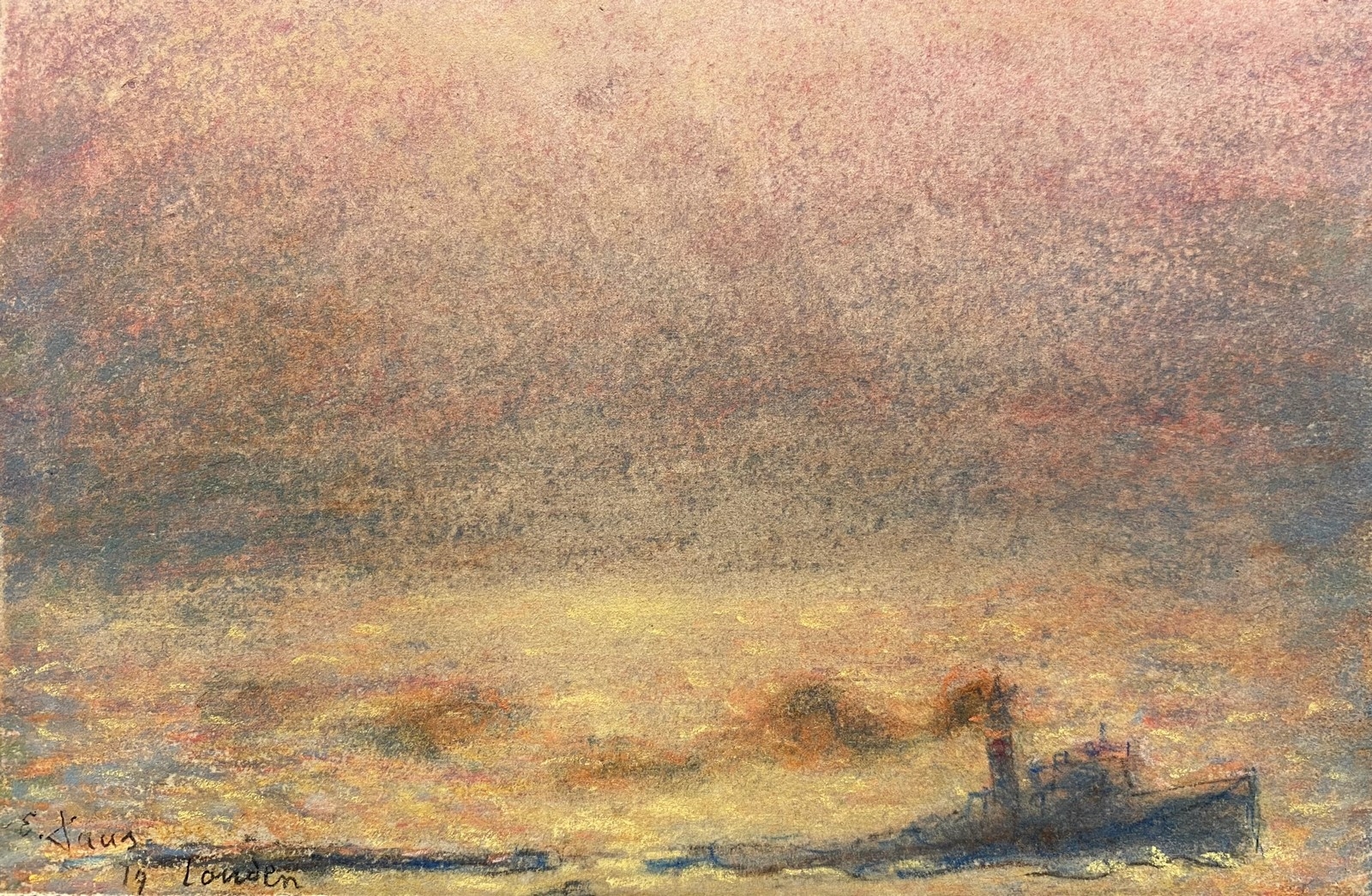 Emile Claus | Reflection of the Thames (1916) | MutualArt