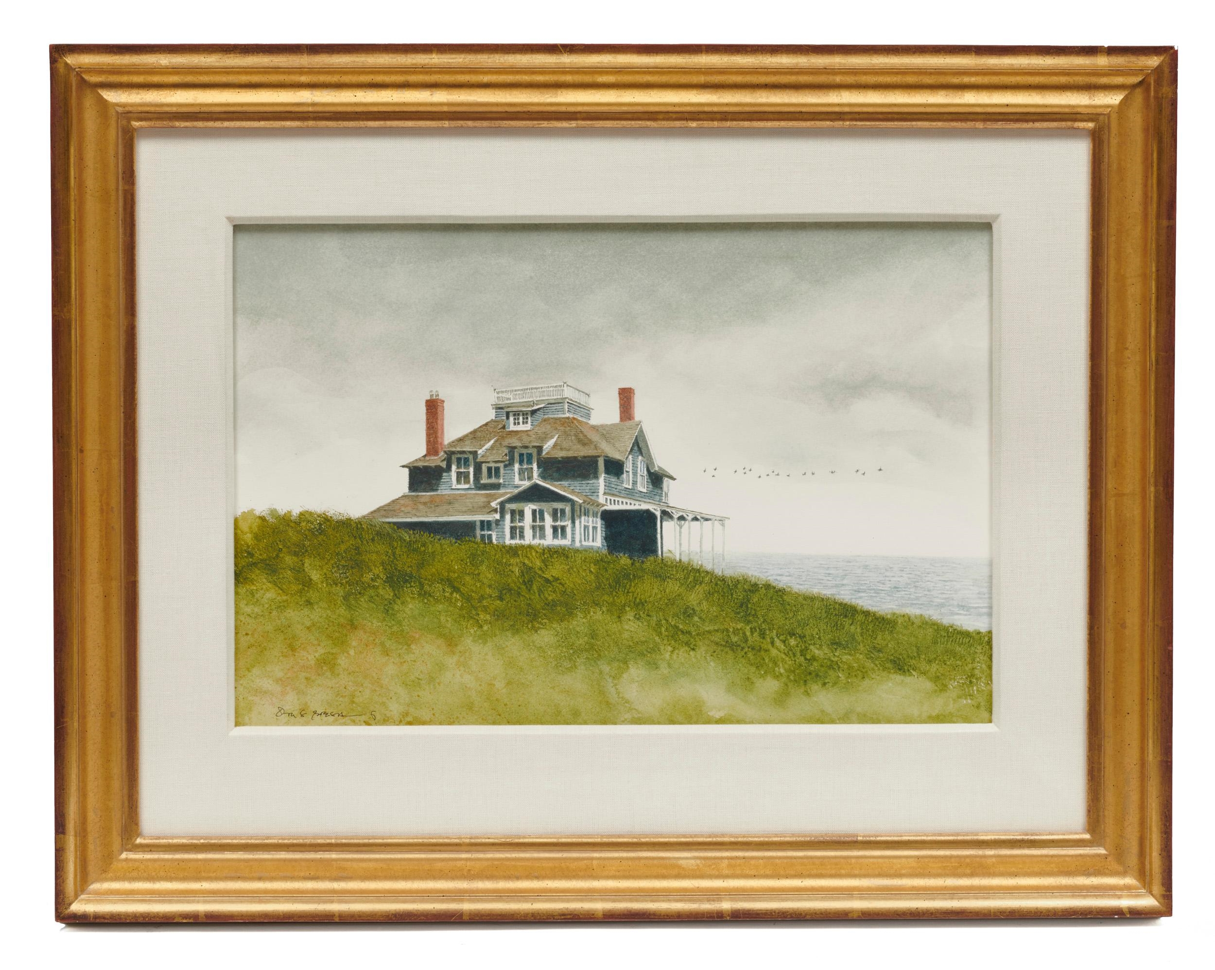 Doug Brega | Blue House with Grey Roof | MutualArt