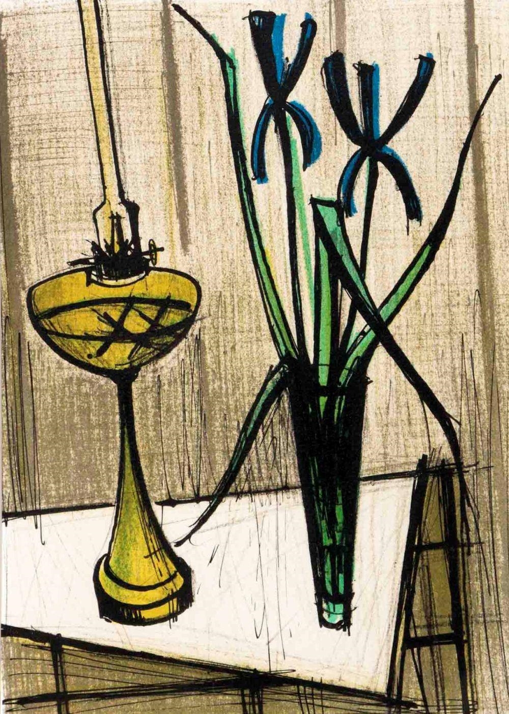 Bernard Buffet | Nature morte aux iris (1987) | MutualArt