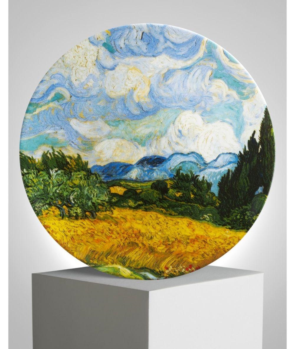 Vincent Van Gogh | Wheat Field with Cypresses Porcelain Plate | MutualArt