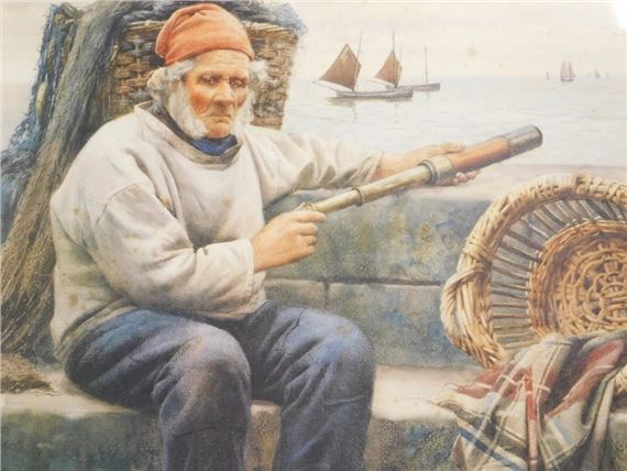 Ralph Todd | Fisherman Keeping Watch | MutualArt