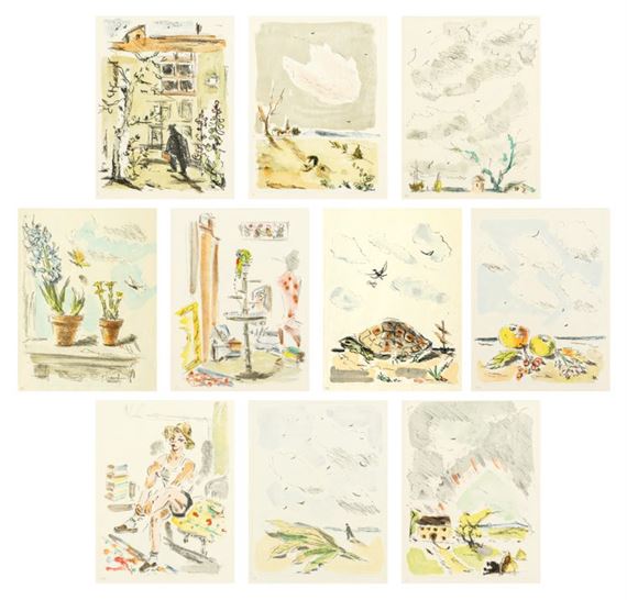 Filippo de Pisis | Alcune poesie e dieci litografie a colori di Filippo ...