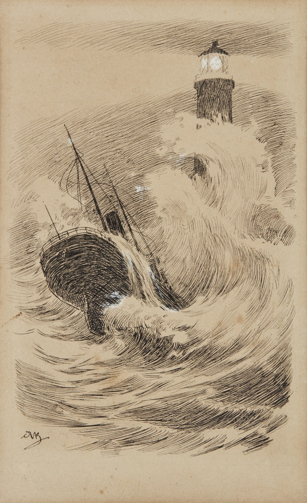 Achille Beltrame | Steamer drifting | MutualArt