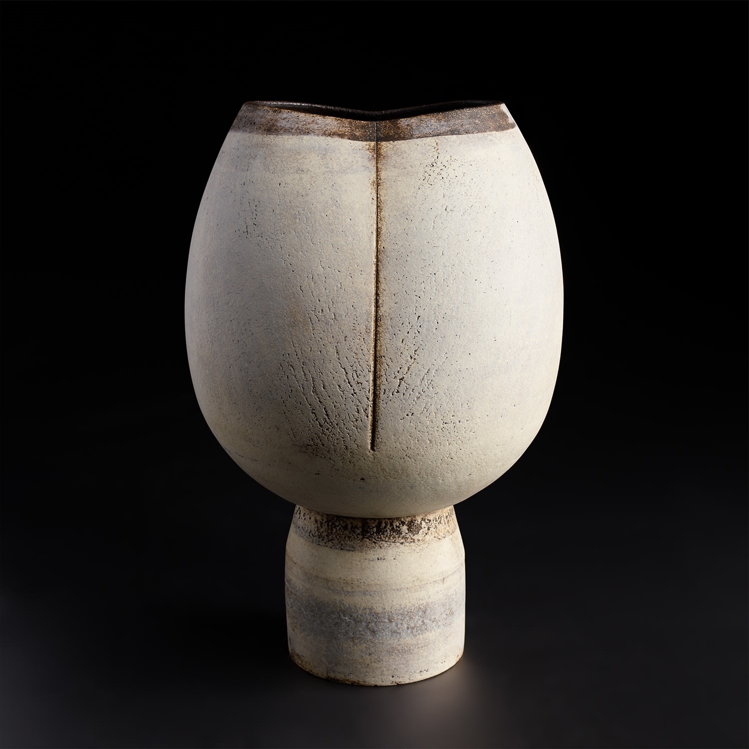 Hans Coper | Composite form with vertical impressions | MutualArt