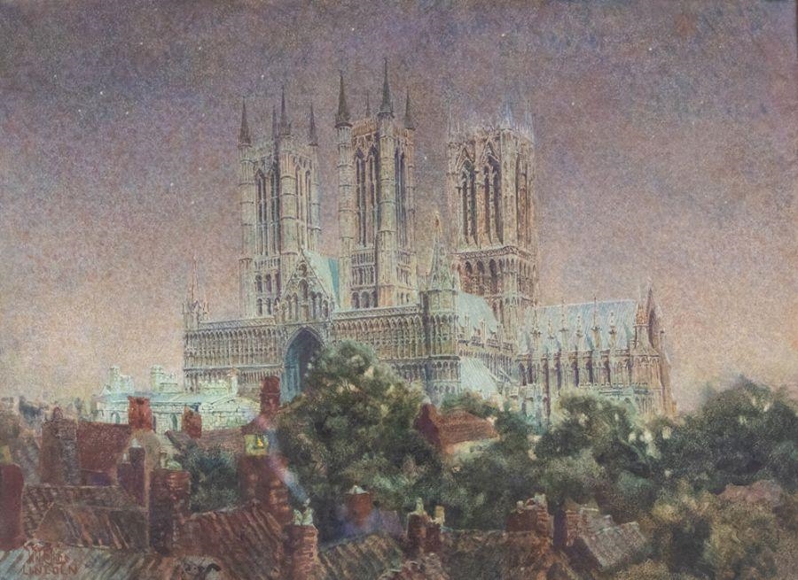William Wiehe Collins | Lincoln Cathedral by Moonlight | MutualArt
