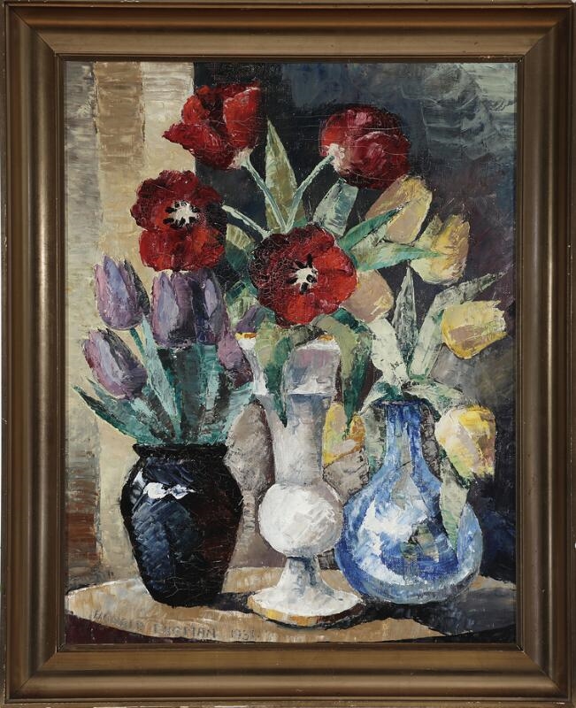 Harald Rudyard Engman | Still life with flowers (1931) | MutualArt