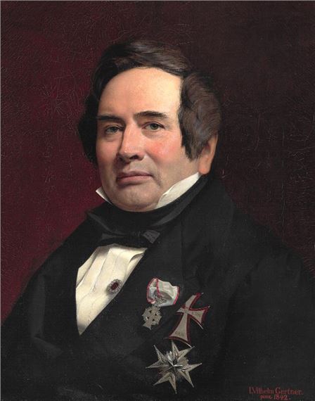 Johan Wilhelm Gertner | Portrait of Adam Oehlenschläger (1842) | MutualArt