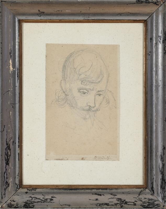 Johan Thomas Lundbye | A study of the head of a man (1836) | MutualArt