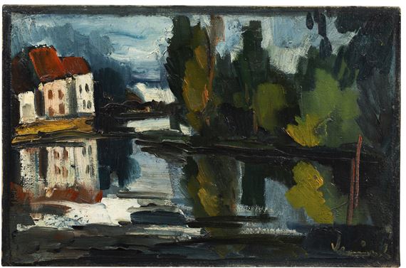 Maurice de Vlaminck | Maison au bord de l'eau (1918 - 1919) | MutualArt