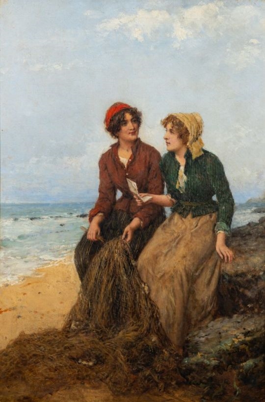 William Oliver Jr. | A Moment's Reflection (1880) | MutualArt