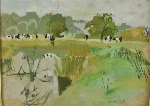 Ian Hay | Landscape with cattle | MutualArt