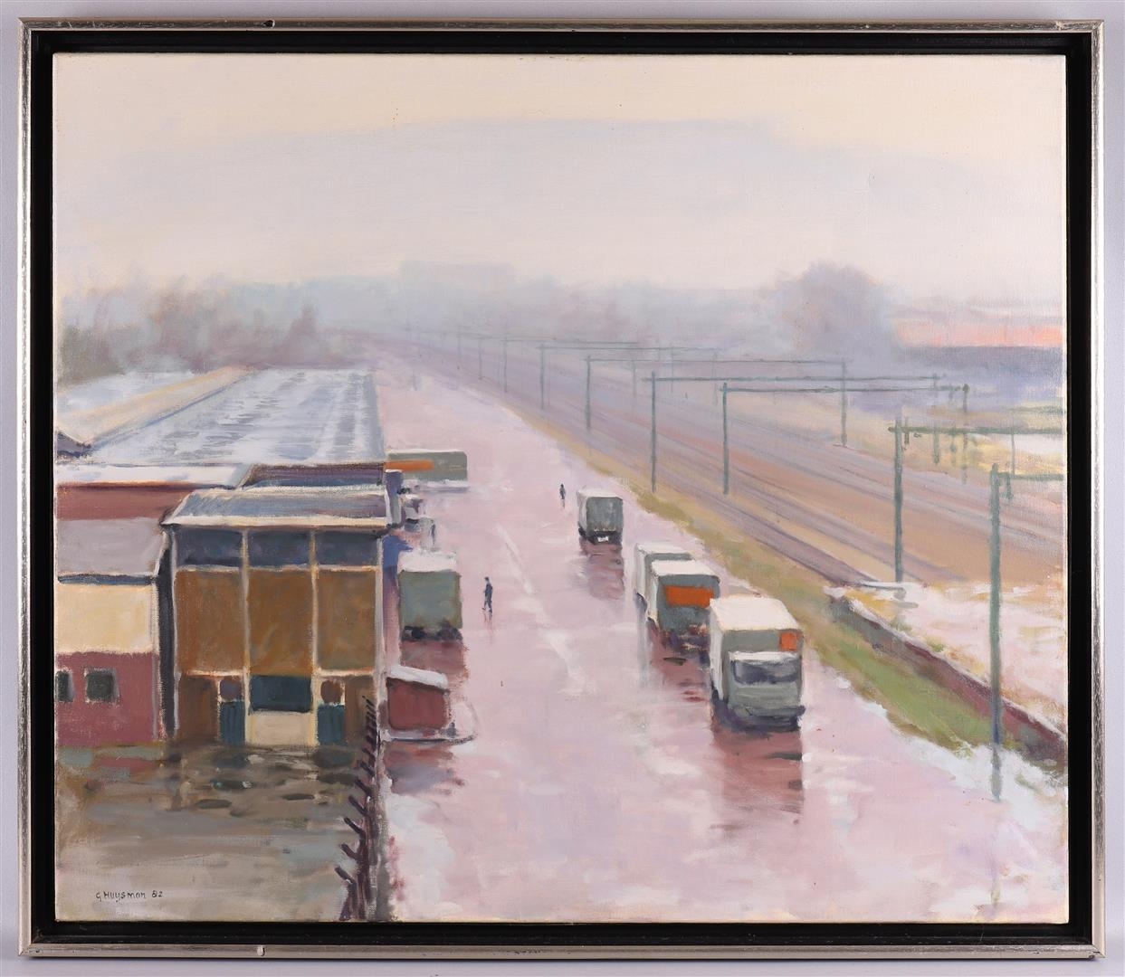Gerard Huysman | Fabrieksterrein in de regen (82) | MutualArt