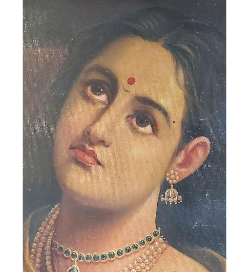 Raja Ravi Varma | Ravi Varma Indian Portrait Oil on Canvas Painting ...