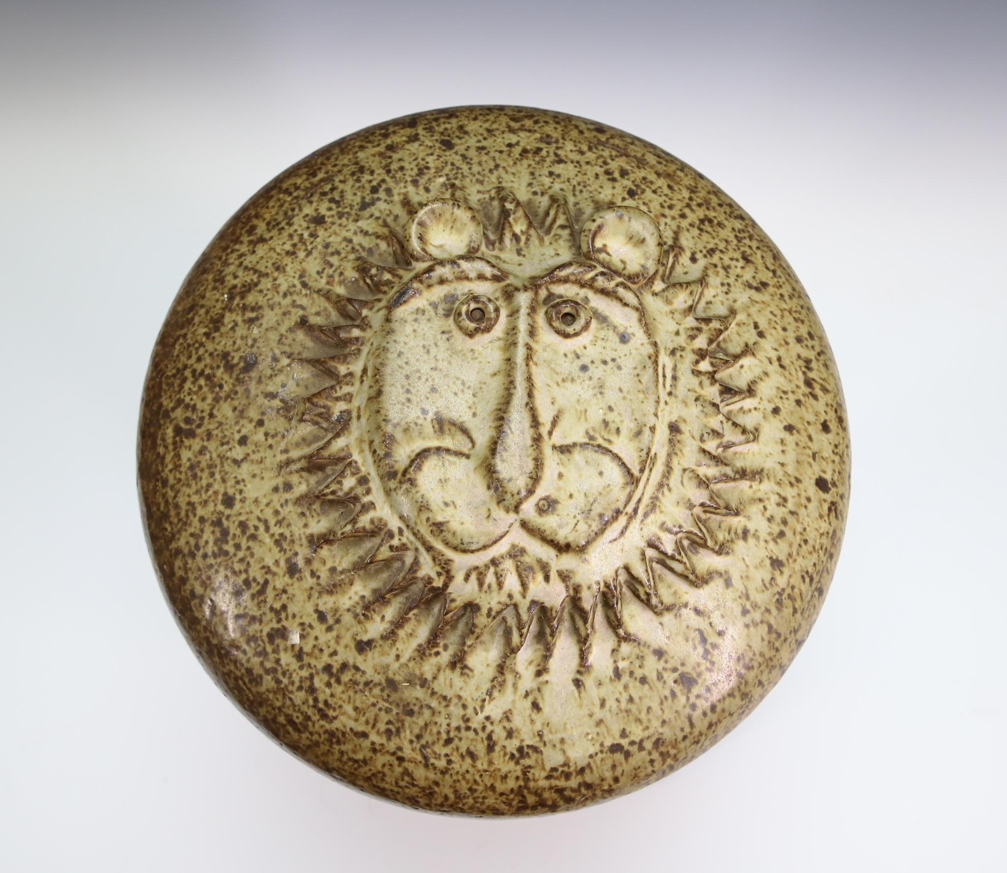 Robert Blanchard | Abstract pottery sculpture with lion mask | MutualArt