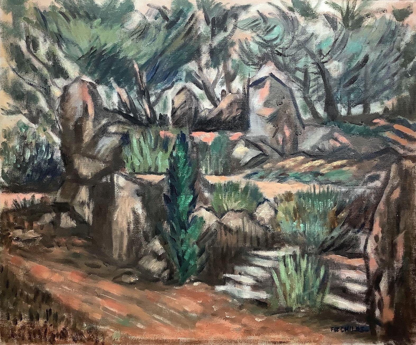 Frederick Robbins Childs | Stone Steps at Entrance to a Wood | MutualArt