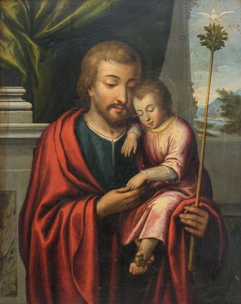 Italian School, 18th Century | Saint Joseph and Christ | MutualArt