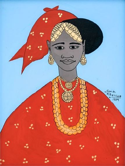 Gora M'Bengue | Portrait of a woman (1987) | MutualArt