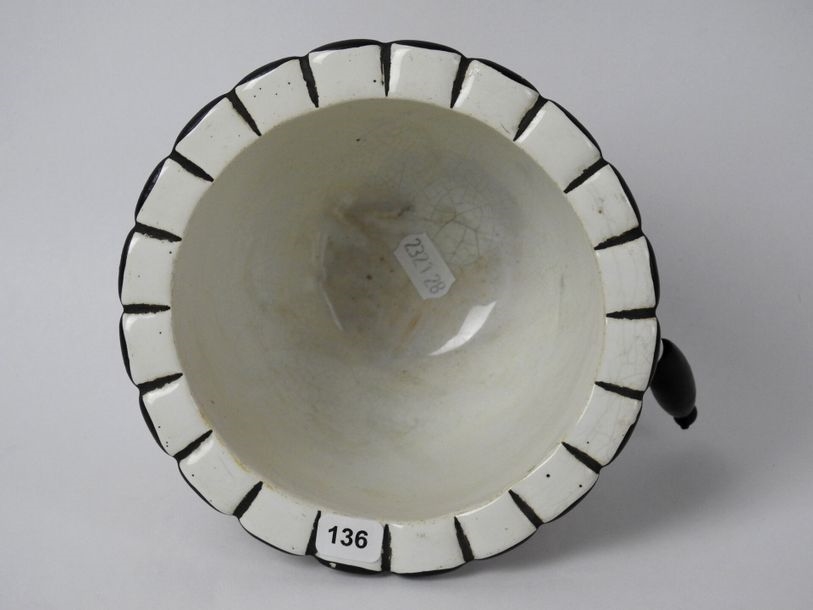 Marcel Goupy | : Petit vase ou cache pot en faience à décor géométrique ...